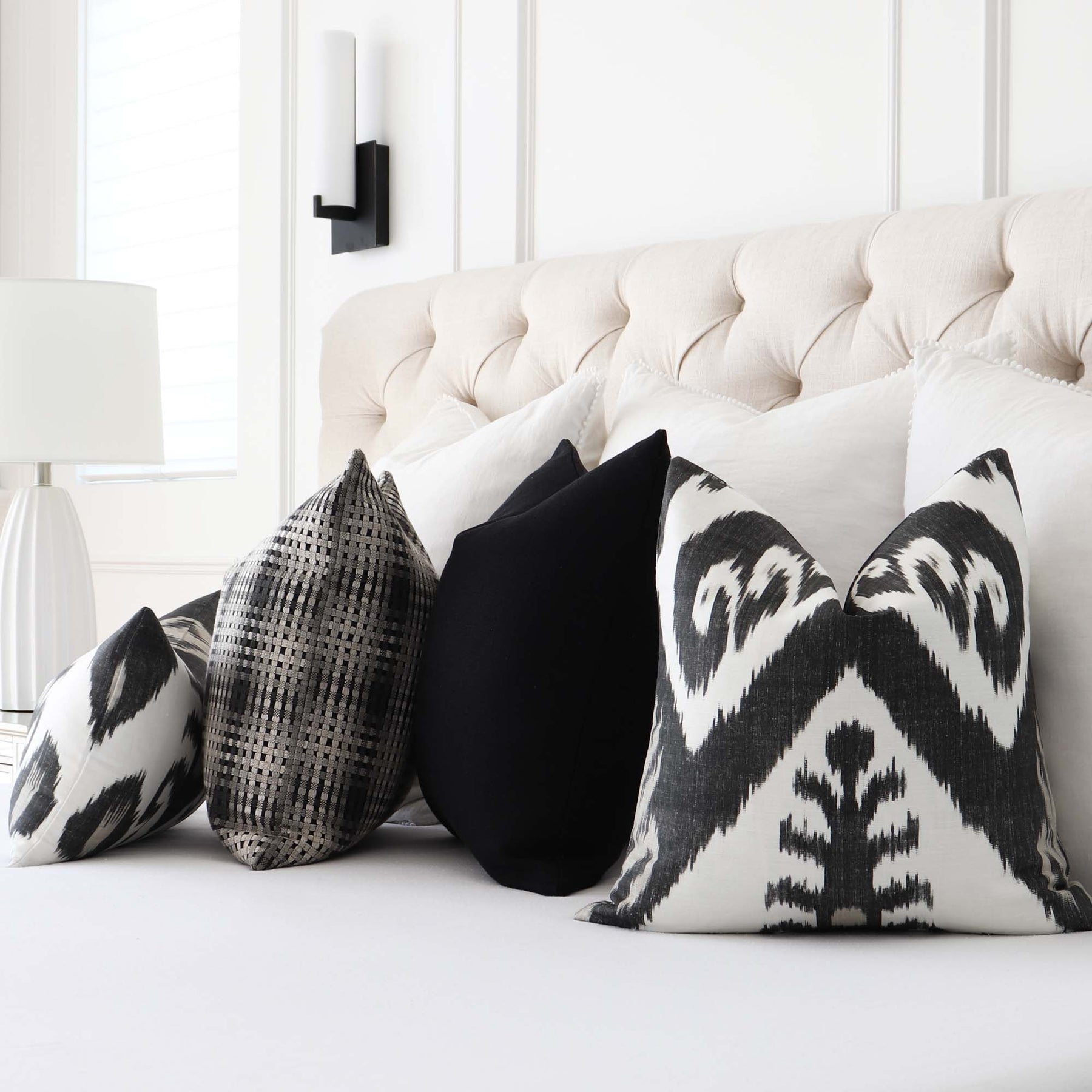 Black Designer Decorative Throw Pillows | Chloe and Olive - Chloe & Olive